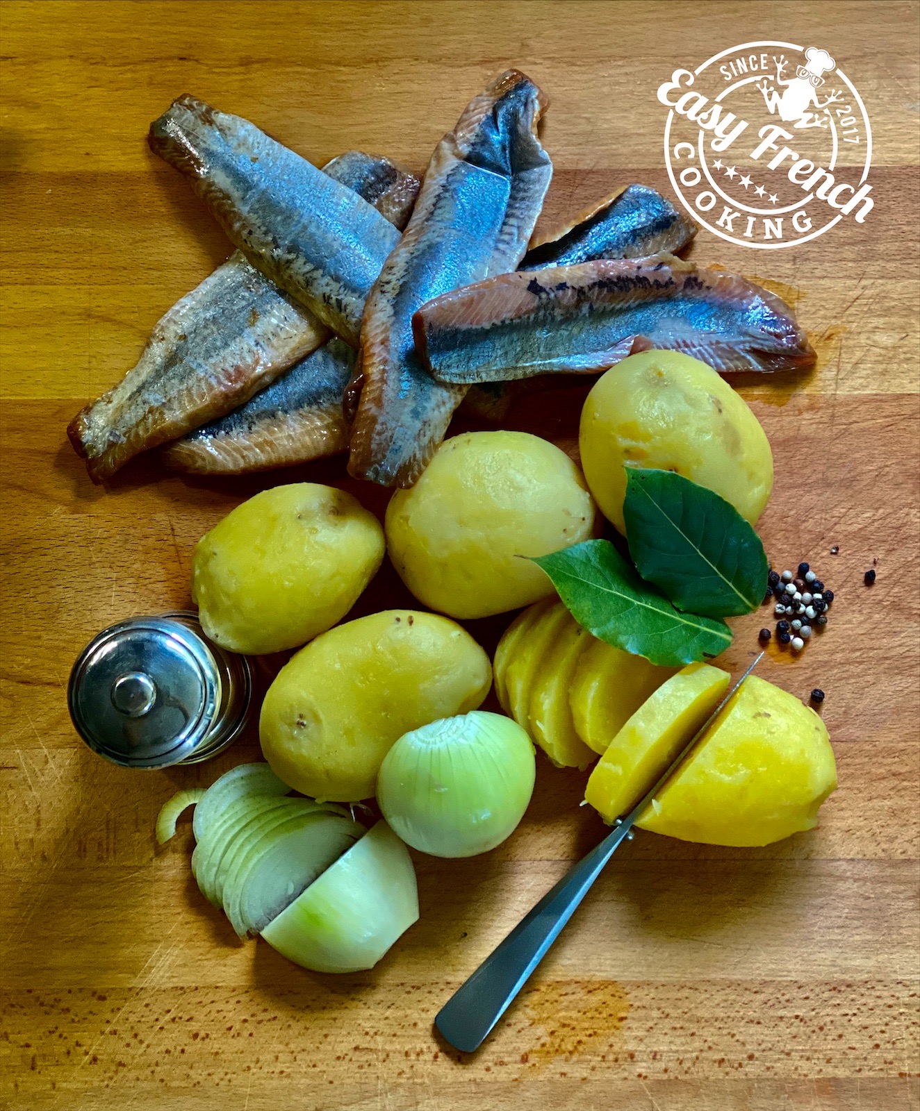 Warm smoked Herring and potatoes salad – Easy French Cooking